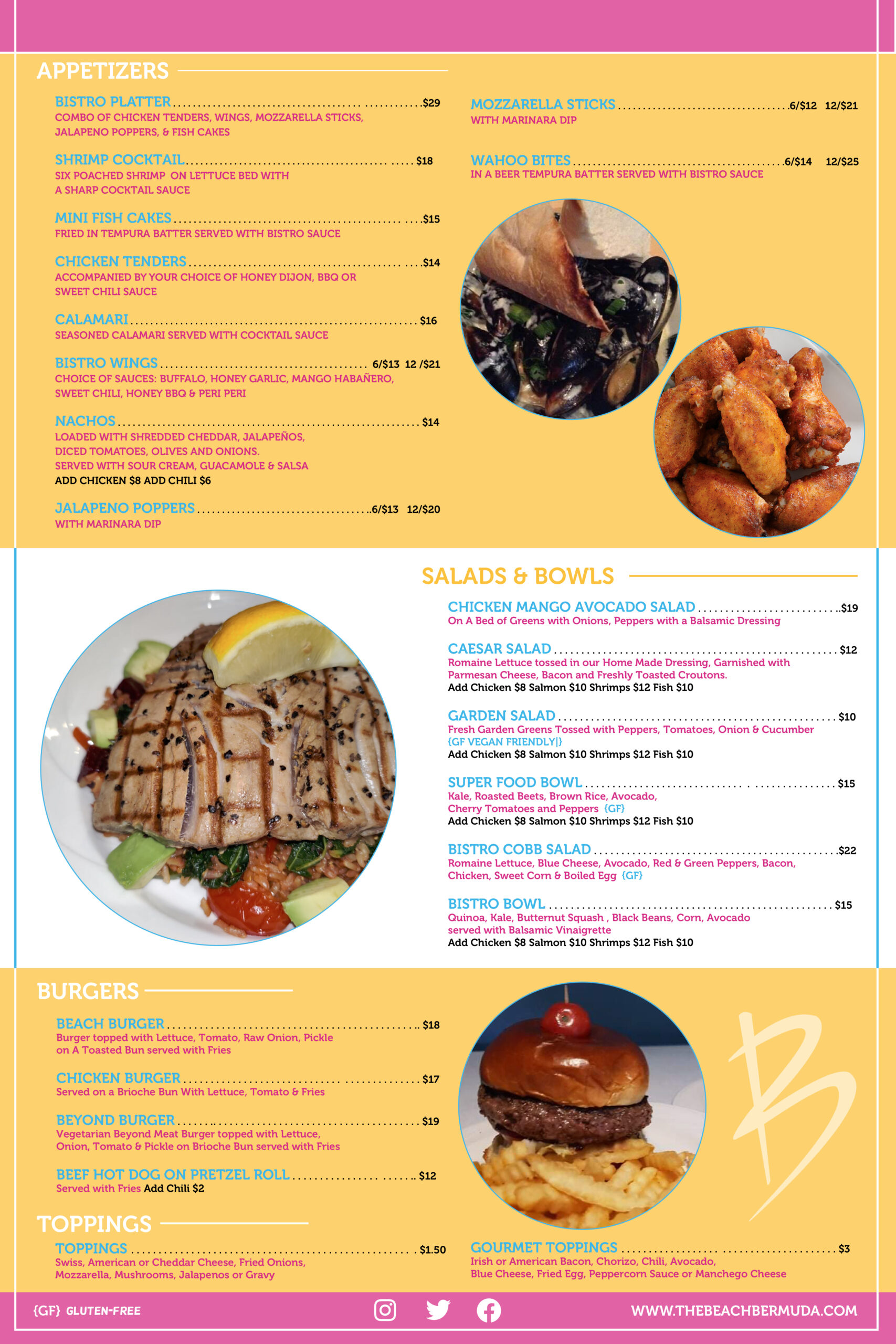 Menus – Bermuda Bistro at the Beach